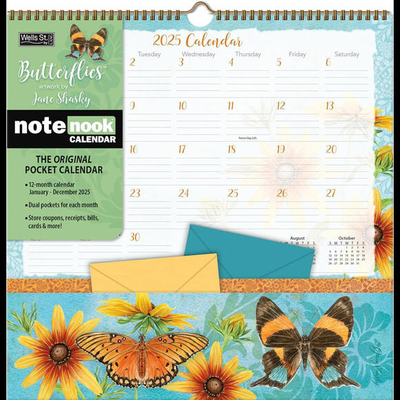 Office | Wsbl Butterflies 225 Note Nook Calendar | Poshmark
